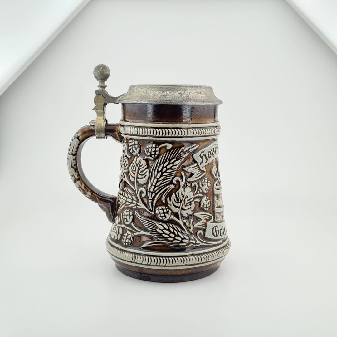 Original Marzi&remy Zinn Lidded Beer Stein,west Germany Beer Stein ...