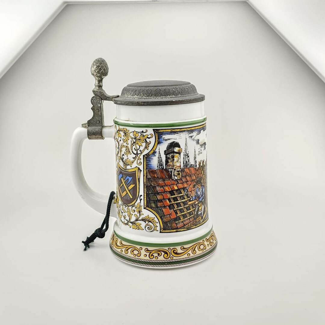 Original BMF Beer Stein Lidded Zinn Beer Mug,german Beer Stein,german ...