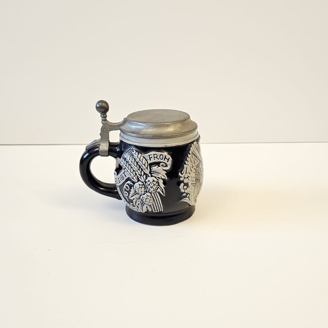 Original German Zinn Lidded Beer Stein,german Beer Mug - Etsy