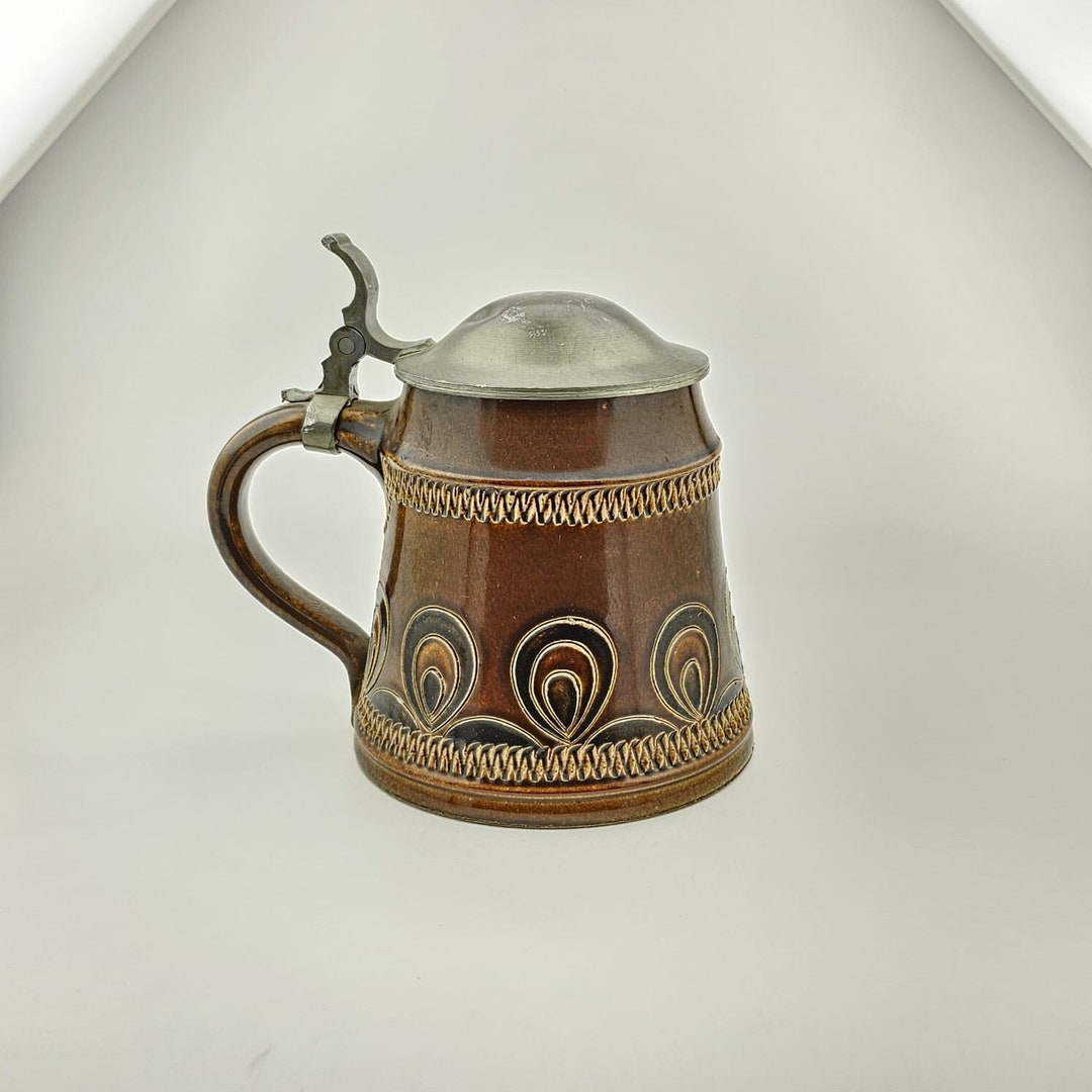 Original German Zinn Lidded Beer Stein,german Beer Mug - Etsy