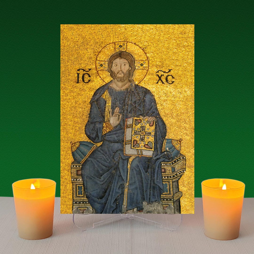 Pantocrator Jesus Christ Icon,orthodox Icon,greek Icon,religious Icon ...