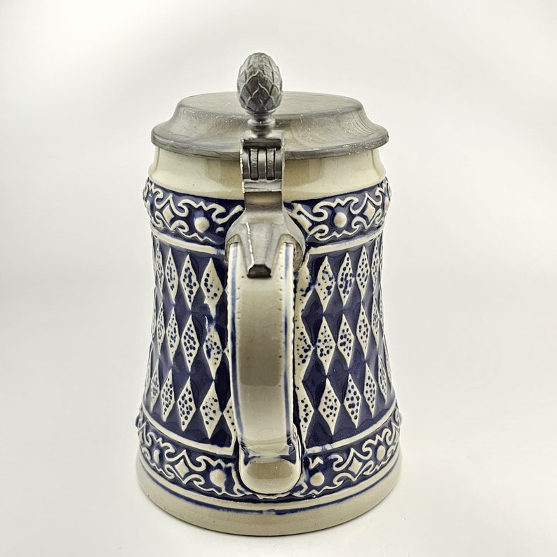 Original German Beer Stein,ceramic Bavarian Diamond Cobalt Blue,german ...