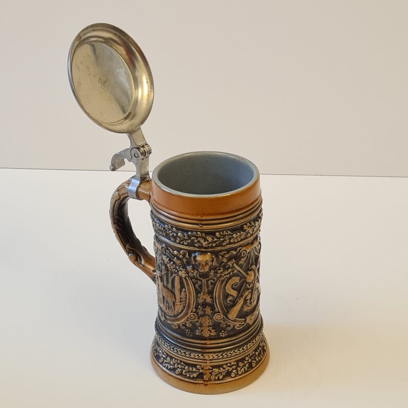 Original Rein Zinn Gerz Stein,vintage,gerzit Souvenir Beer Stein,lidded ...