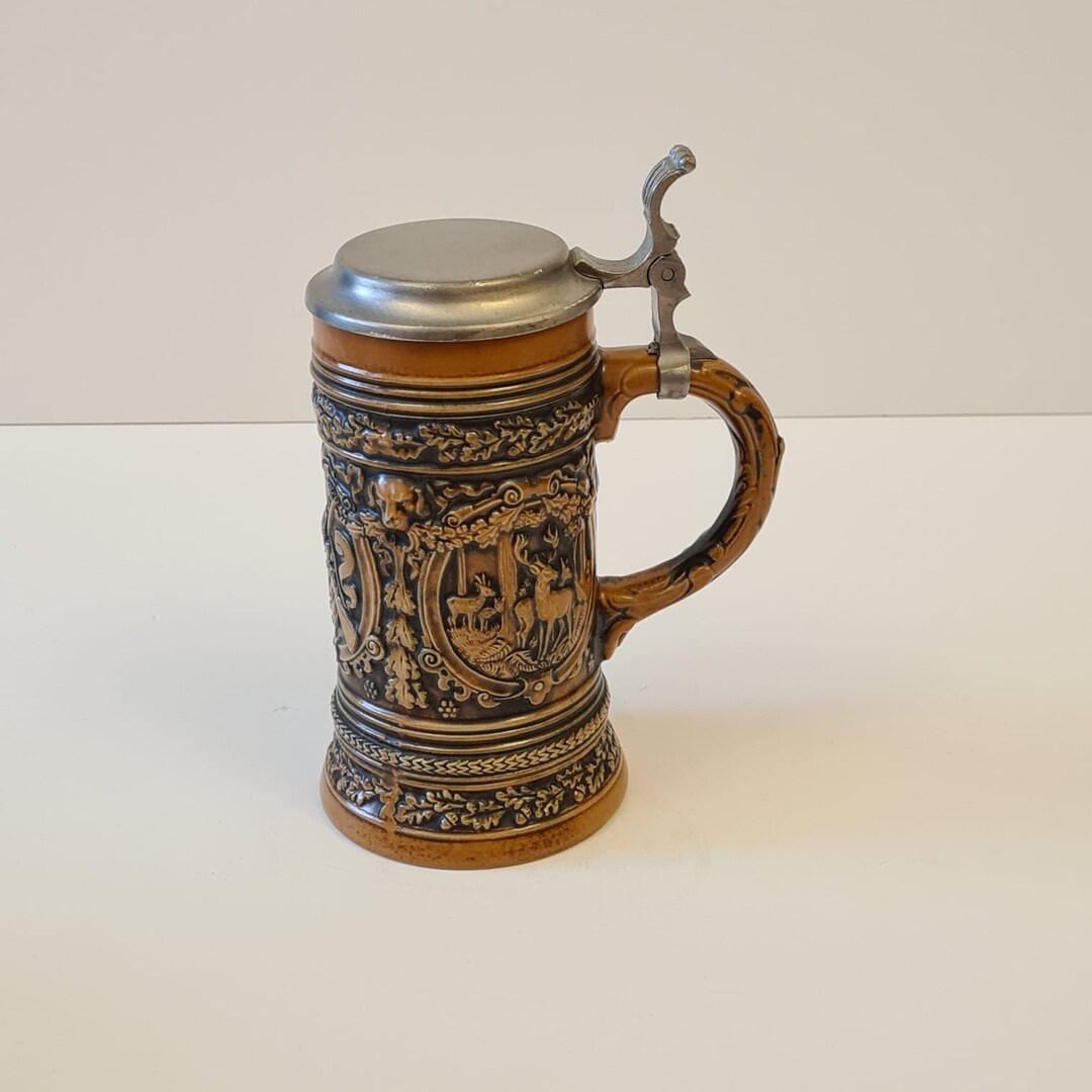 Original Rein Zinn Gerz Stein,vintage,gerzit Souvenir Beer Stein,lidded ...