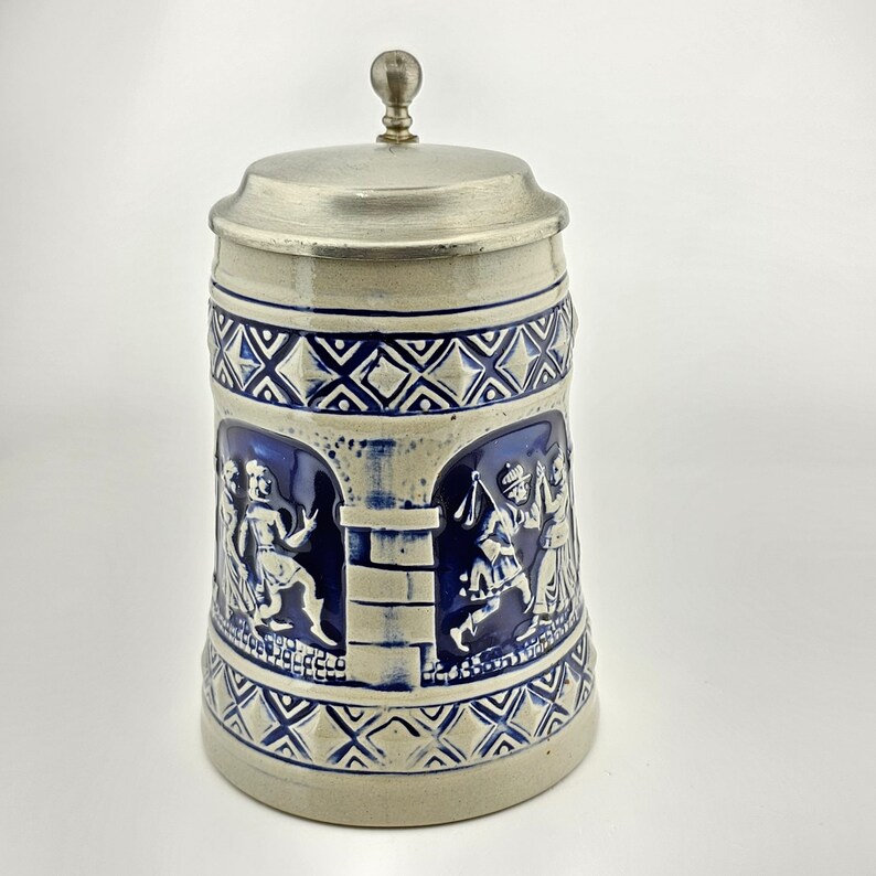 Original Gerz German Lidded Zinn Beer Stein Beer Mug,german Beer Stein ...