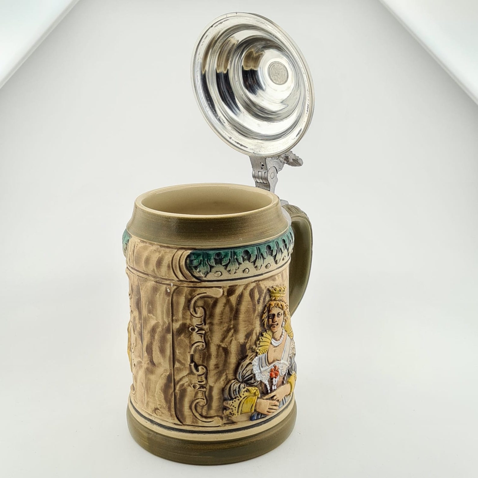 Original Gerz Beer Stein Lidded Zinn Beer Mug,german Beer Stein,german ...