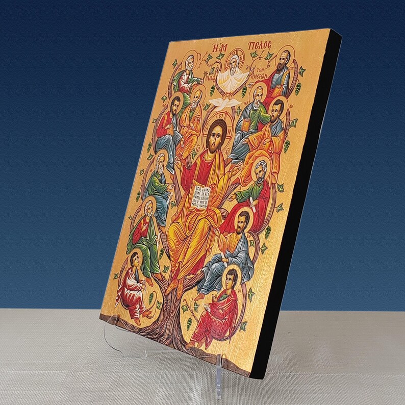 Jesus Christ Tree of Life Icon,vine Ampelos,religious Icon,wood Icon ...