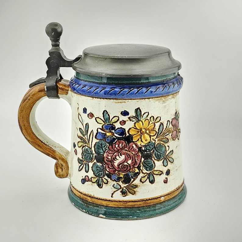 Original German Zinn Lidded Beer Stein,german Beer Mug,handmade - Etsy