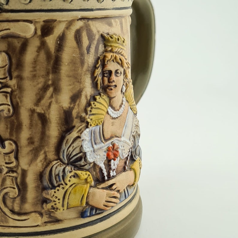 Original Gerz Beer Stein Lidded Zinn Beer Mug,german Beer Stein,german ...