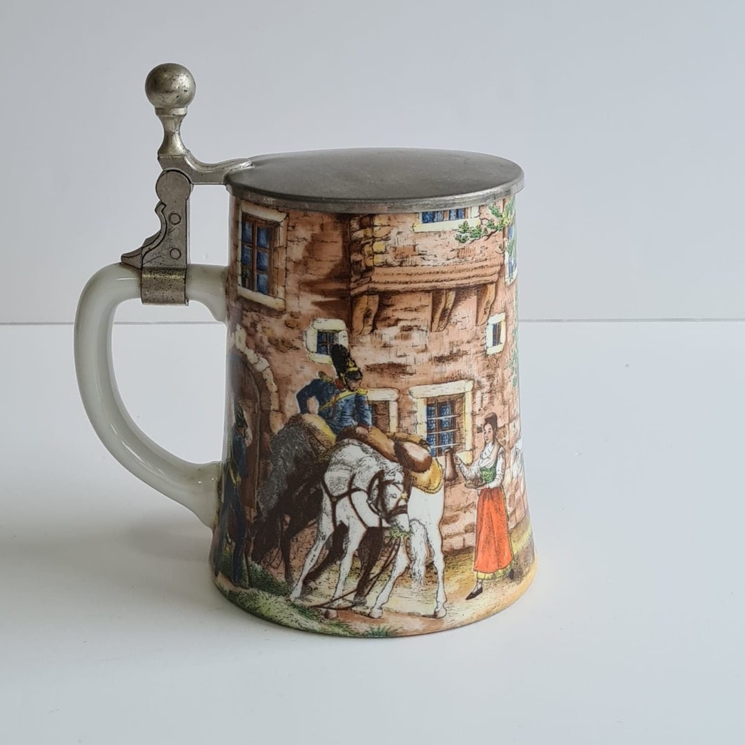 Original BMF Beer Stein Lidded Zinn Beer Mug,german Beer Stein,german ...