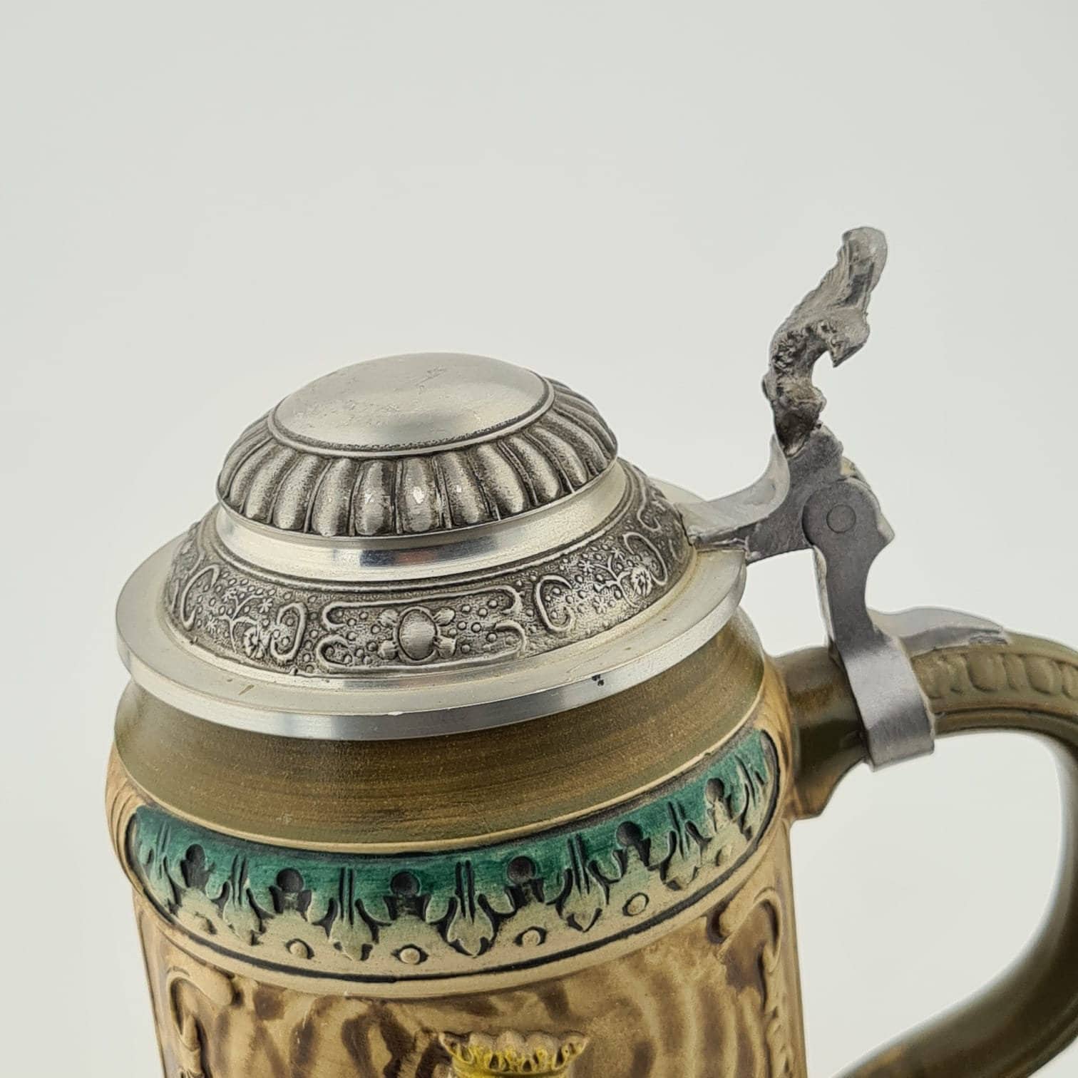 Original Gerz Beer Stein Lidded Zinn Beer Mug,german Beer Stein,german ...