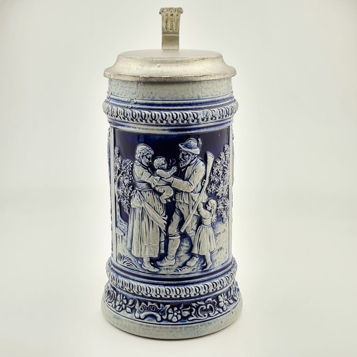 Original Gerz Beer Stein Beer Mug,german Lidded Zinn Beer Stein,german ...