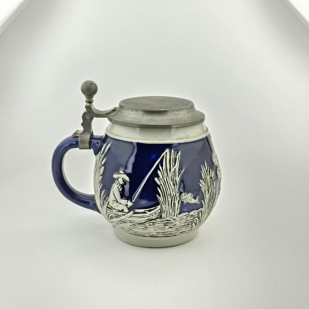 Original German Marzi&remy Beer Stein,beer Mug,lidded Zinn Beer Stein ...