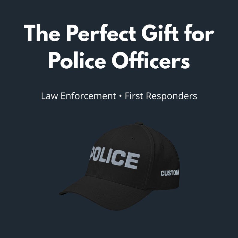 Custom Police Officer Hat – Personalized Flexfit Cap – Law Enforcement ...