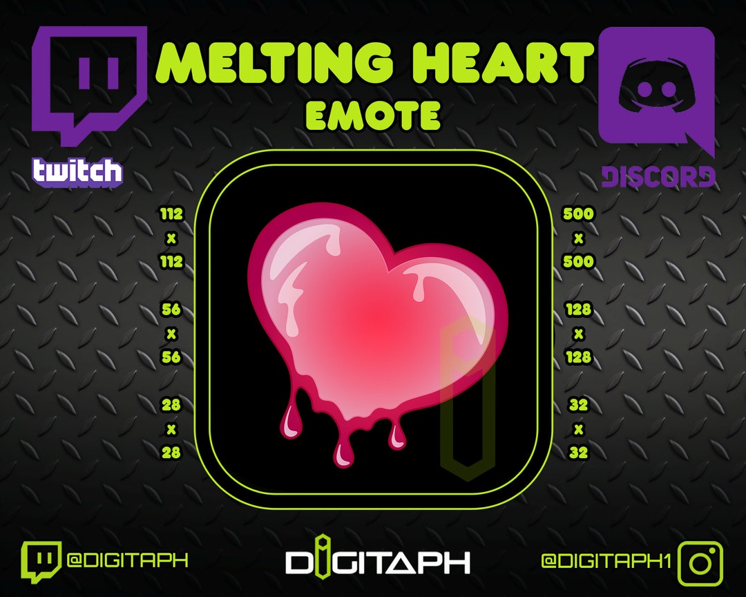 Melting Heart Emote for Twitch/discord - Etsy