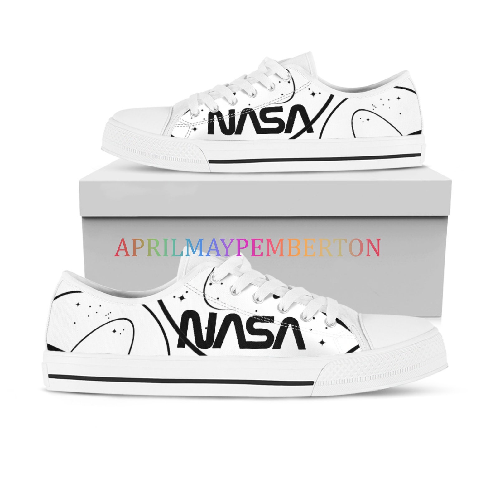 NASA Low Top Canvas Shoes NASA Low Top Sneaker NASA Shoes | Etsy