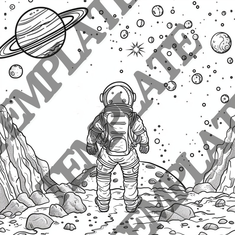 Outer Space Coloring Page Printable Adult Cute Kids Colouring Pages ...