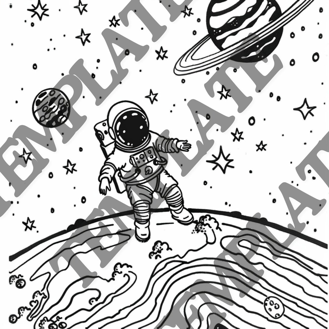 Outer Space Coloring Page Printable Adult Cute Kids Colouring Pages ...