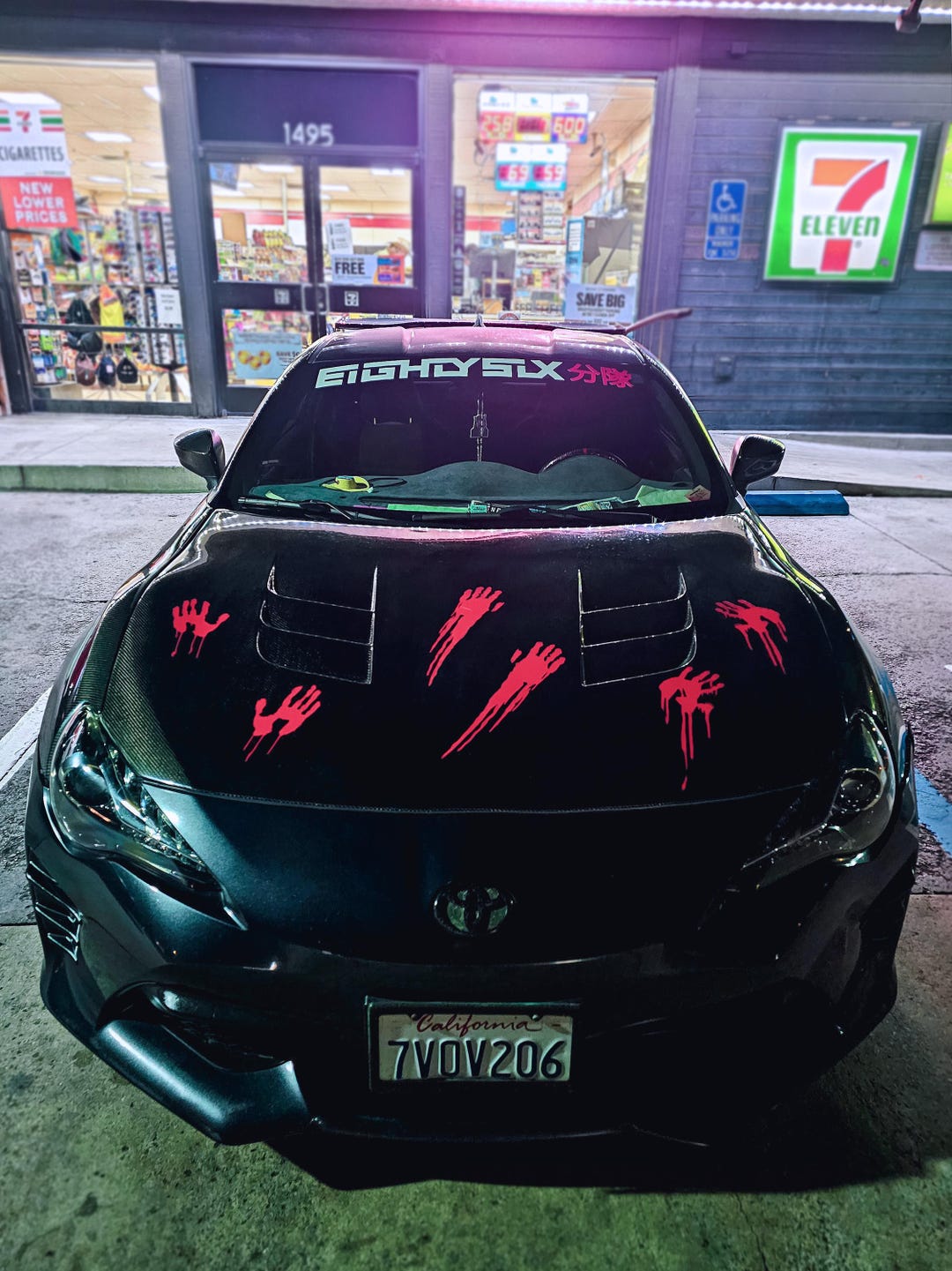 Spooky Season Bloody Hands Halloween Car Hood Livery Decals (80+ Colors ...