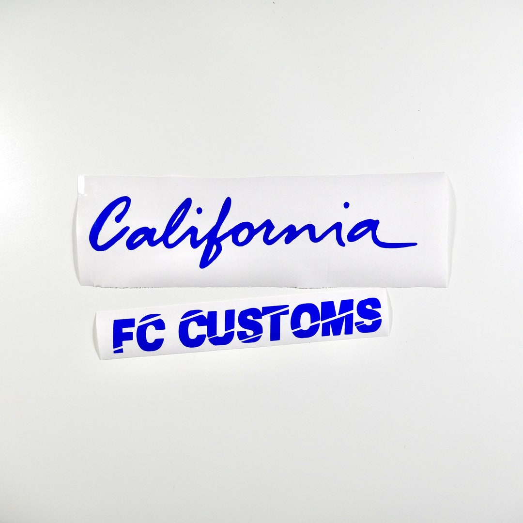 Cursive California License Plate Style Decal (80+ Colors Available) - Etsy