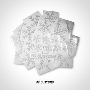 Christmas Snowflake Livery Car Decals (80+ Colors Available) - Etsy