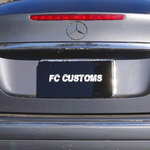 Custom Magnetic Metal License Plate Tag Cover With Custom Vinyl Design ...