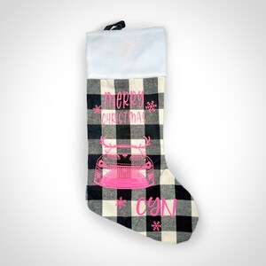 Custom Car Stocking Personalized W/ Name - Etsy