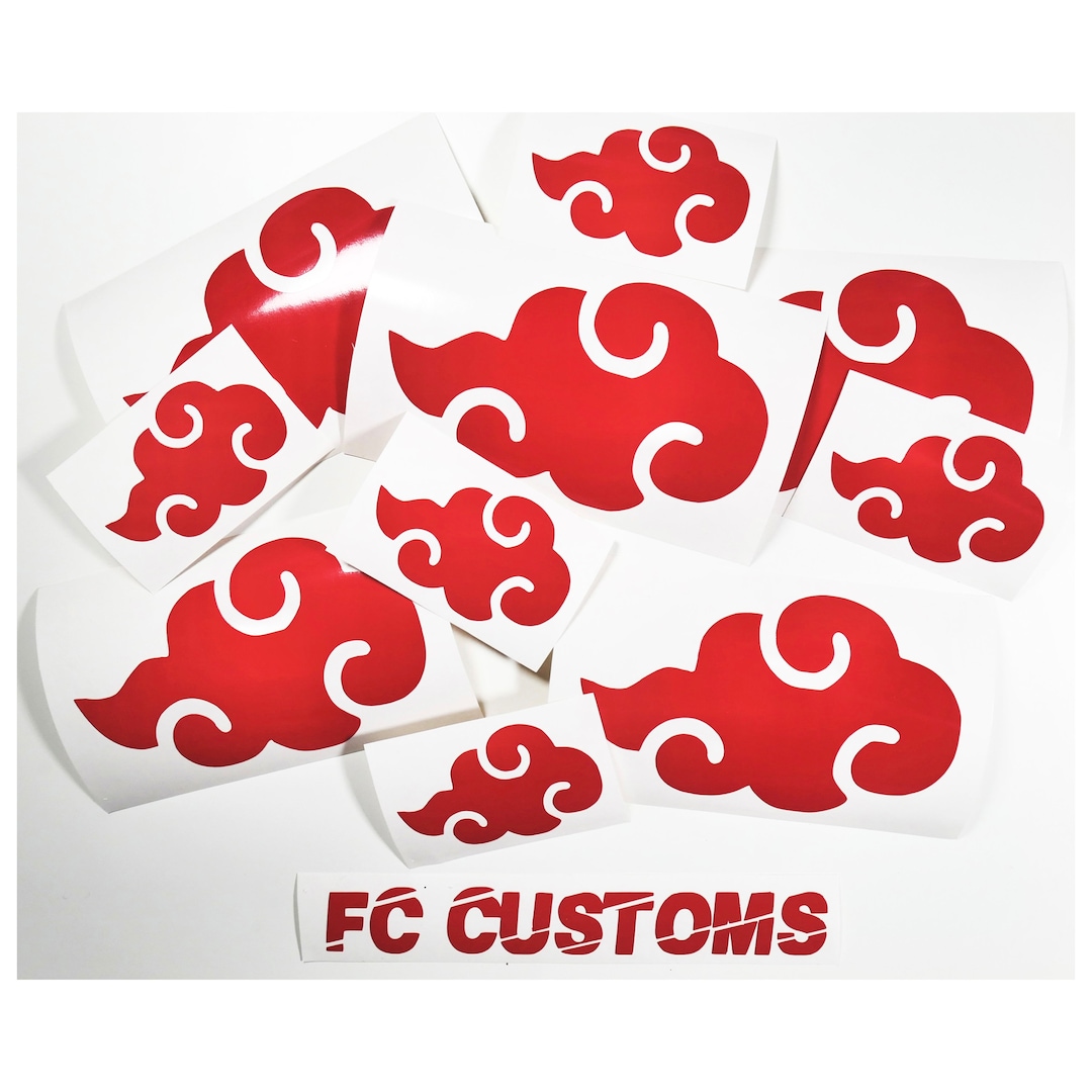 Akatsuki Anime Cloud Decal Custom Colors and Sizes Available. - Etsy
