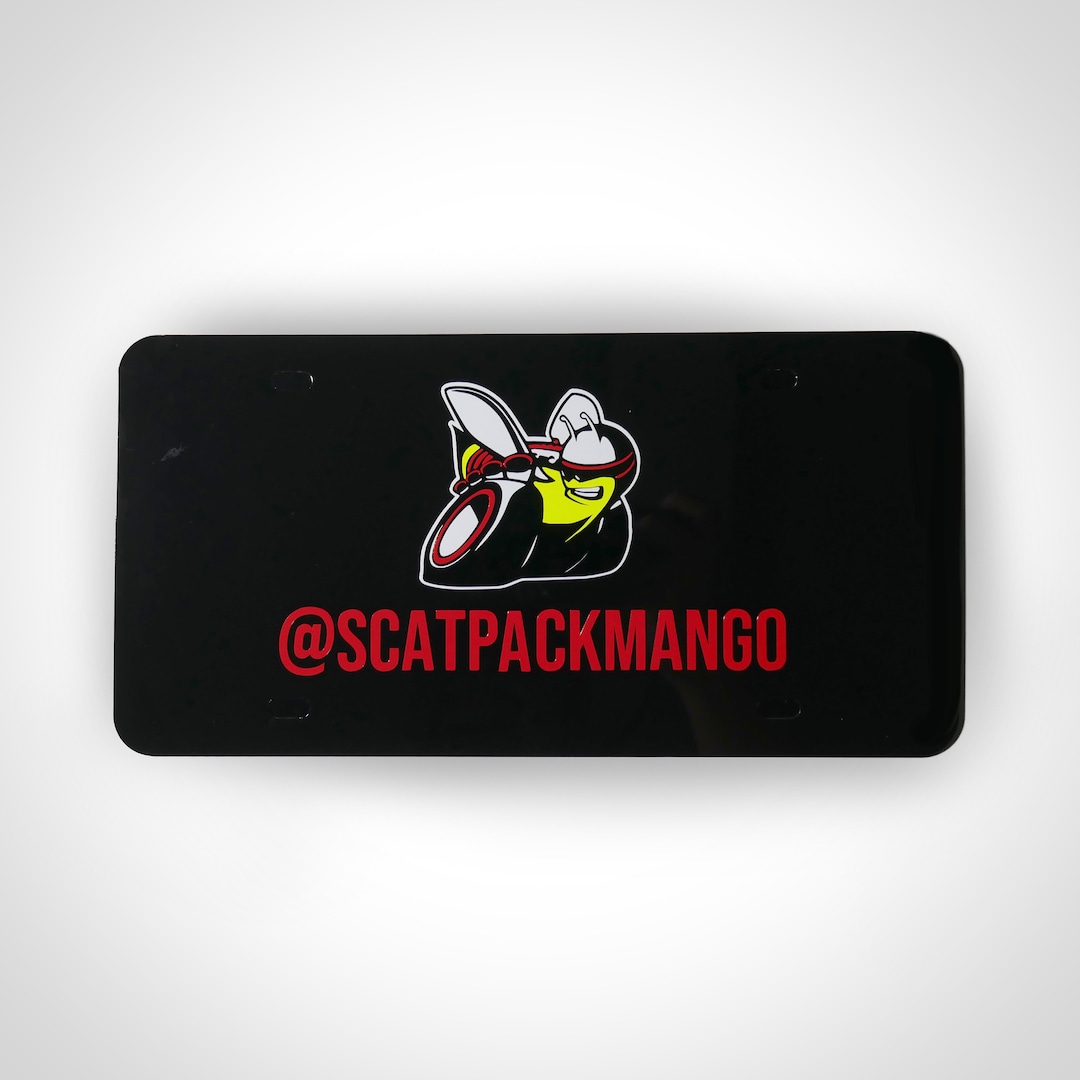 Custom Magnetic Metal License Plate Tag Cover With Custom Vinyl Design ...