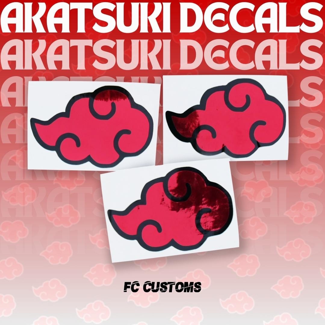 Akatsuki Anime Cloud Decals (many Colors/sizes Available) - Etsy