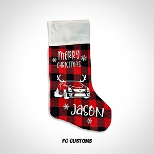 Custom Car Stocking Personalized W/ Name - Etsy