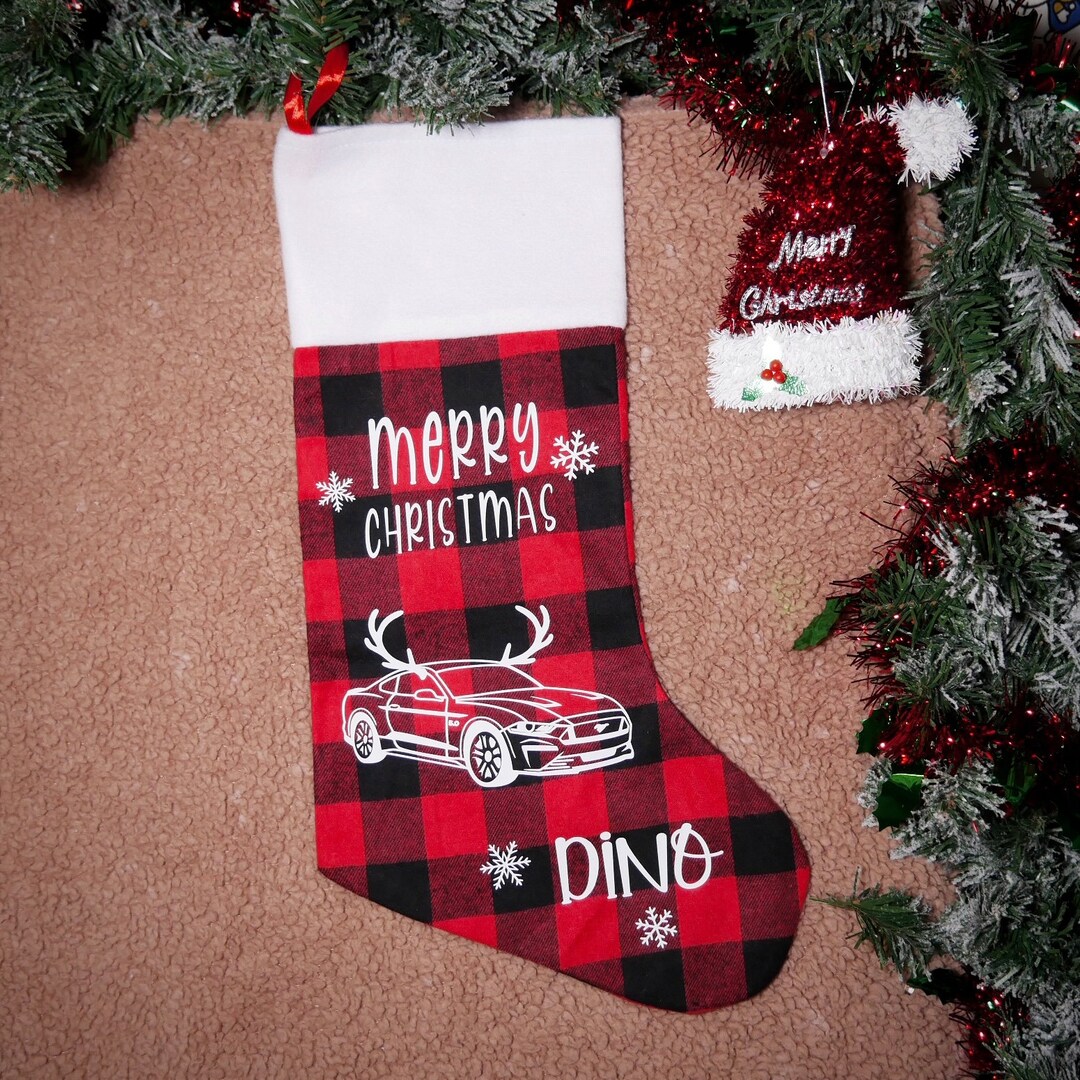 Muscle Car Stocking Personalized W/ Name - Etsy