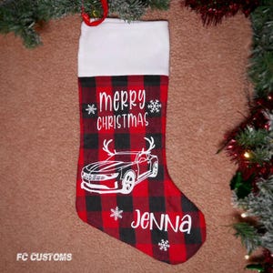 Custom Car Stocking Personalized W/ Name - Etsy