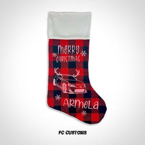 Custom Car Stocking Personalized W/ Name - Etsy