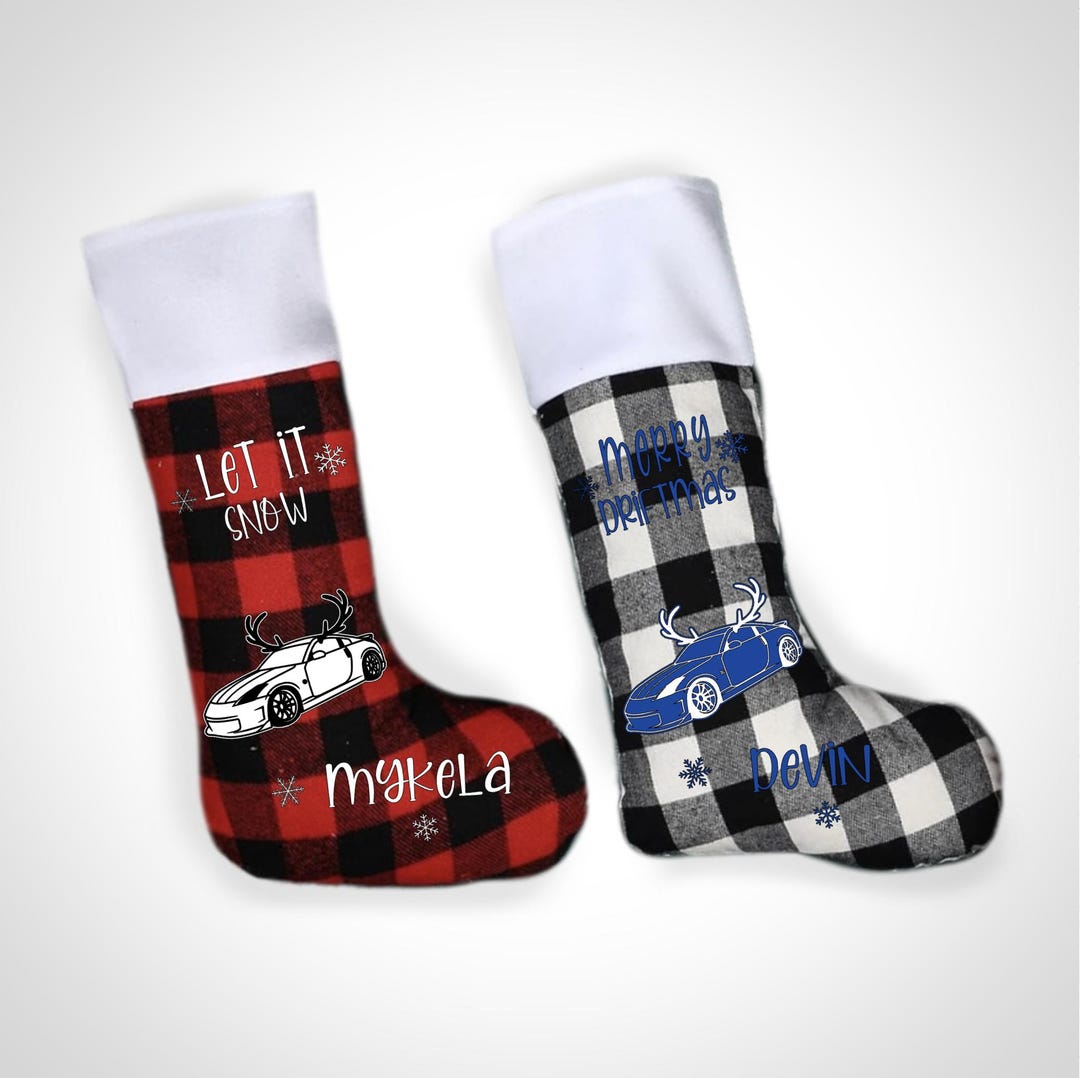 Custom Personalized Car Stocking, Let It Snow, Merry Driftmas - Etsy