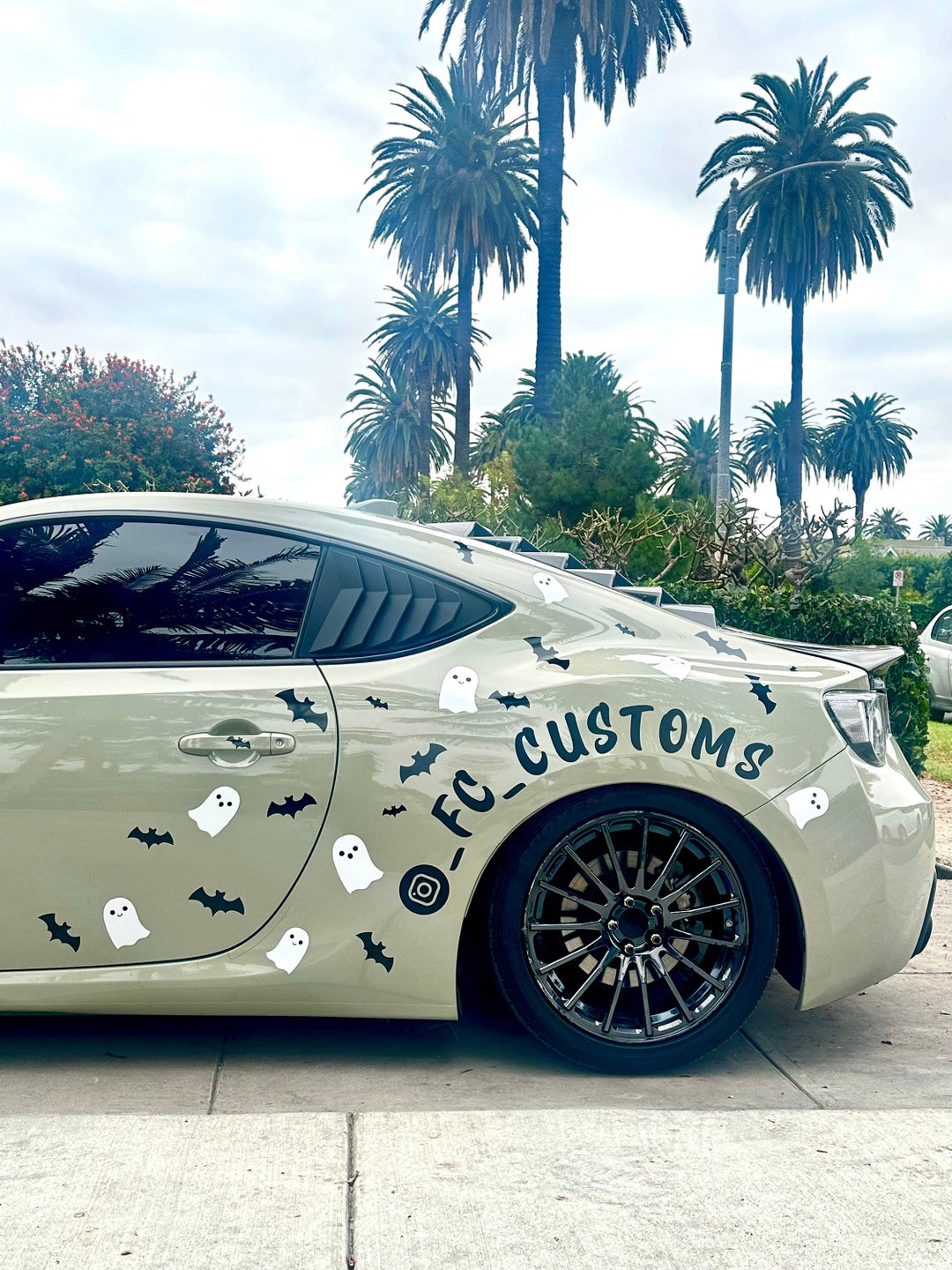 Halloween Bats & Ghosts Livery Car Decals (80+ Colors Available) - Etsy