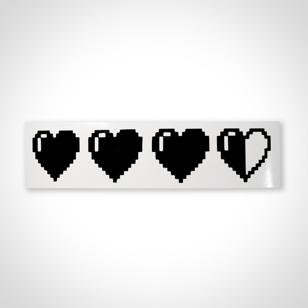 Video Game Heart Decal - Low Cars Scrape - Etsy