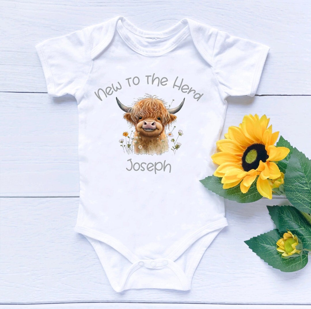 Highland Cow Baby Clothes - Highland Cow Baby Boy Gift - Highland Cow ...