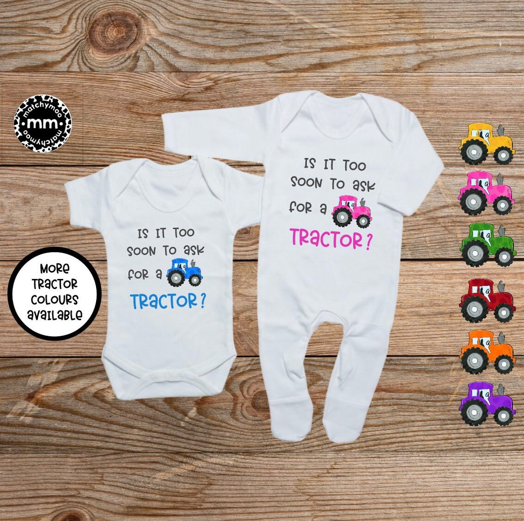 Tractor Baby Gift / Baby Tractor Bodysuit / Farm Baby Wear - Etsy