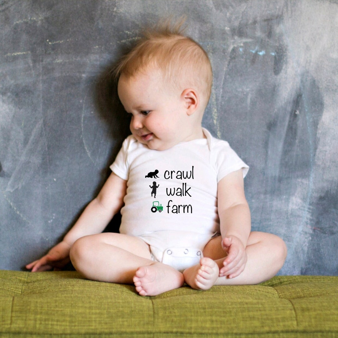 Baby Tractor Bodysuit: Farm Baby Clothes - Etsy