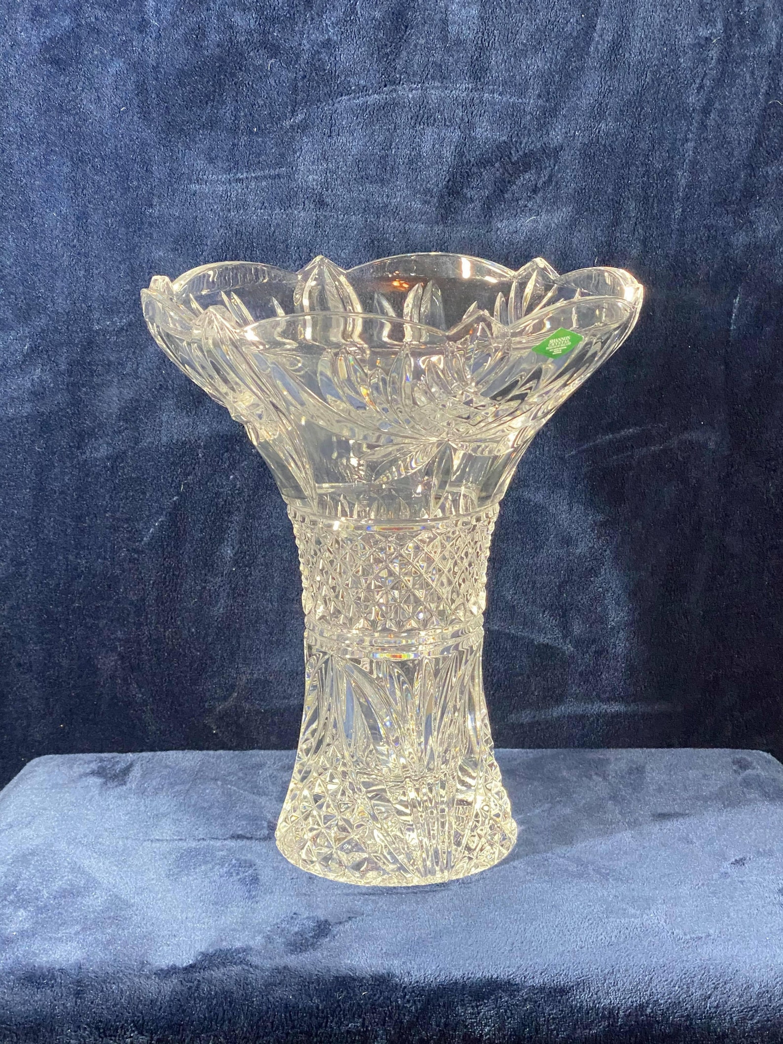 Vintage Late 20th Century Godinger Shannon Crystal Peony Vase IOB - Etsy