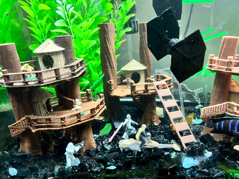 Star Wars Aquarium Decor (endor Themed) - Etsy