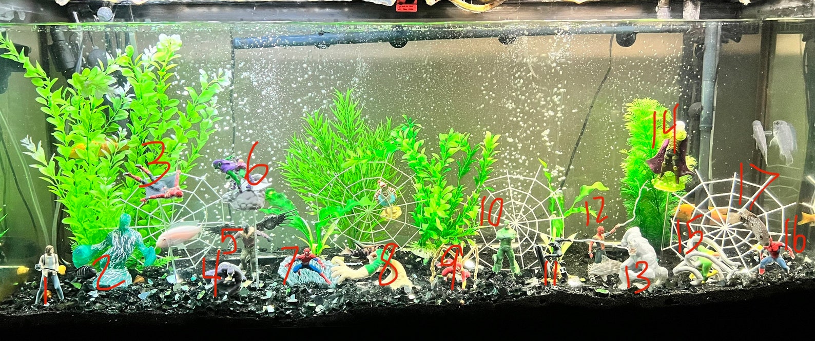 Spiderman Aquarium Decor - Etsy