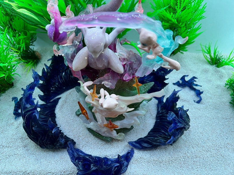 Ultra Rare Mew & Mewtwo Statue Extra Large | Etsy