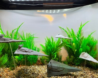 Star Wars Fish Tank Decor Millennium Falcon and At-st | Etsy