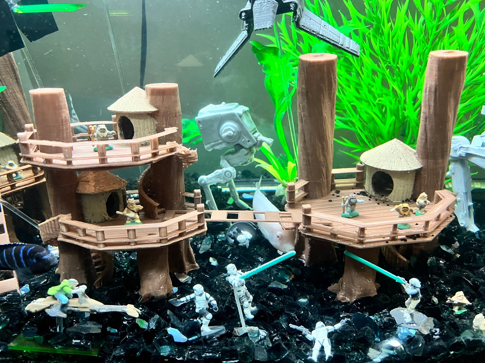Star Wars Aquarium Decor (endor Themed) - Etsy