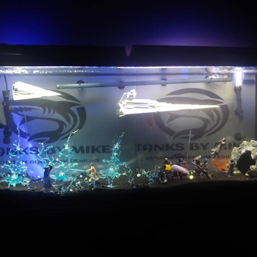 Star Wars Fish Tank Decor Millennium Falcon and At-st - Etsy