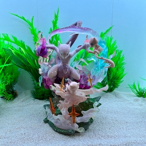 Ultra Rare Mew & Mewtwo Statue Extra Large - Etsy