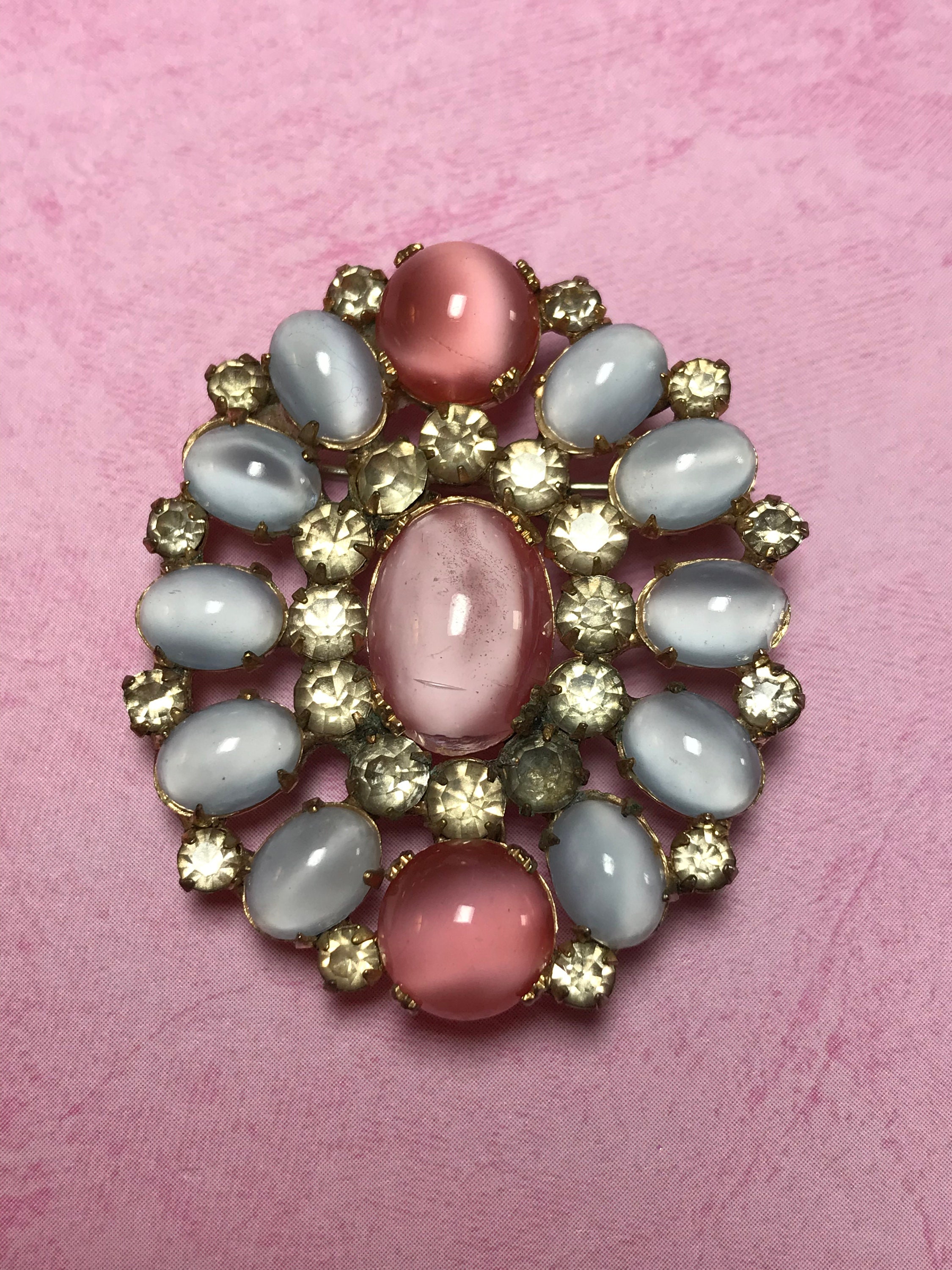 Light Pink Moonstone Brooch