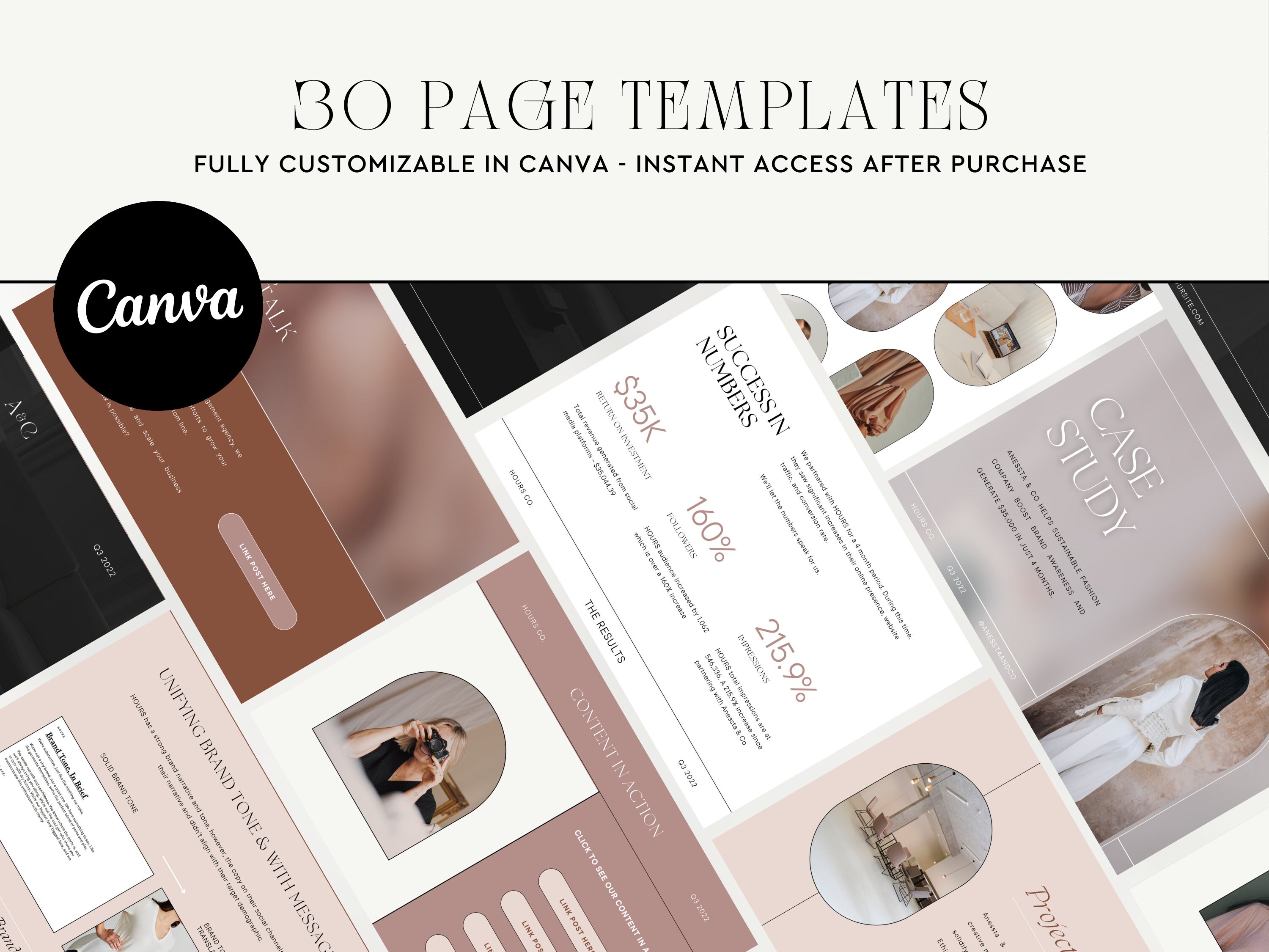 Social Media Manager Case Study Portfolio Pink and Modern Social Media ...